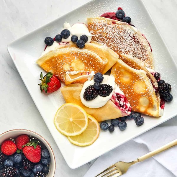 Berry Crêpes with Whipped Cream | Casual Epicure