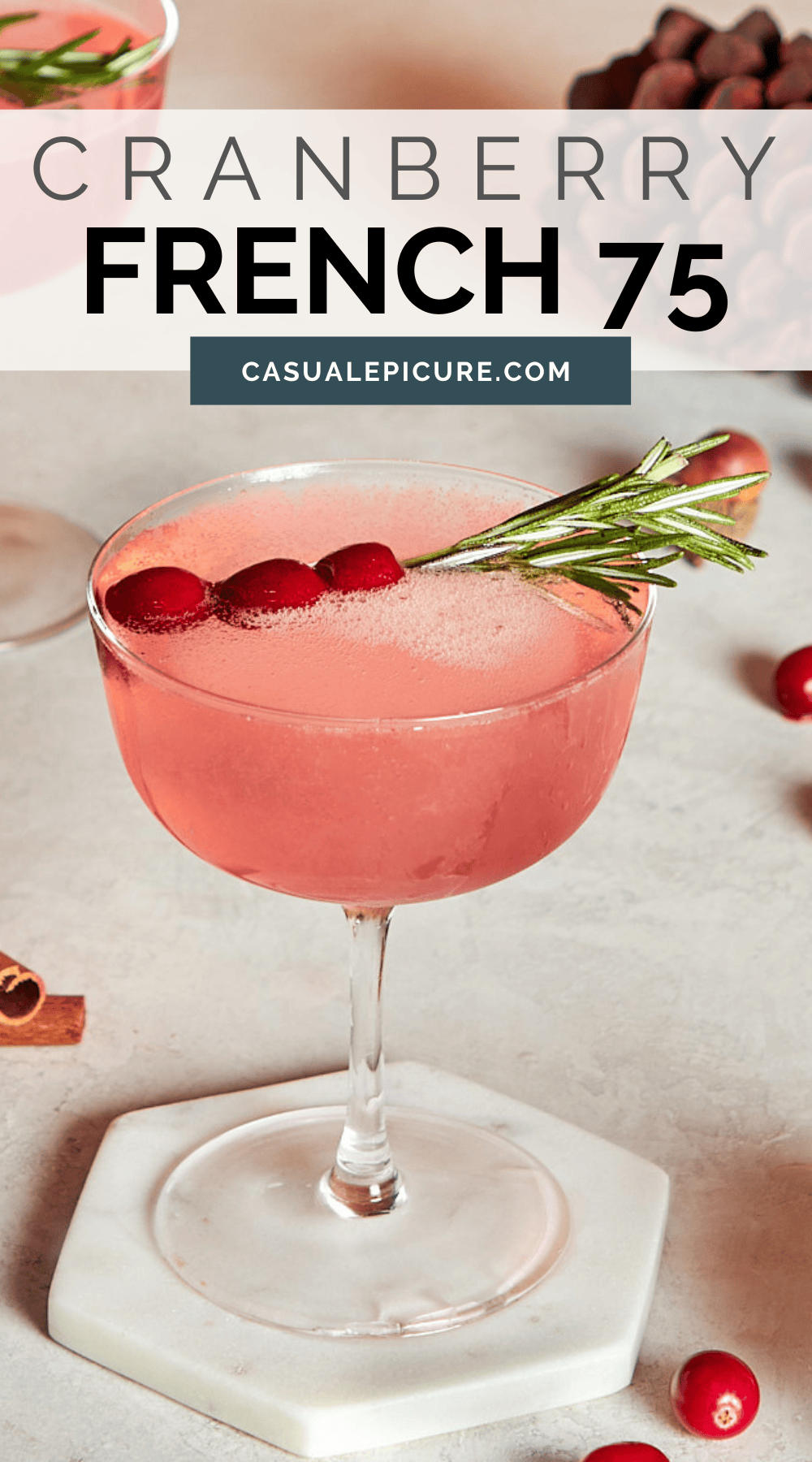 Cranberry French 75 | Casual Epicure